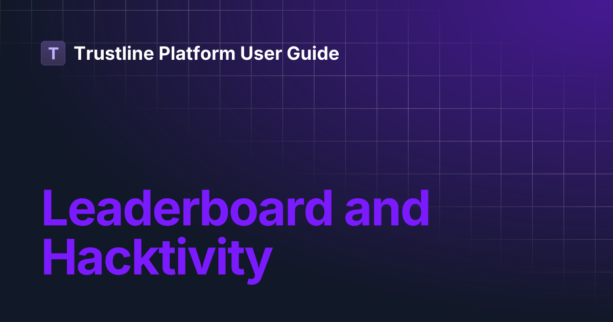 Leaderboard and Hacktivity | Trustline Platform User Guide